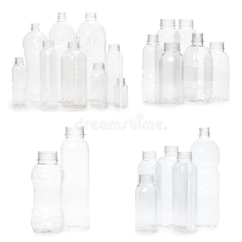 Selection of Quality Photo Collage of Many Different Empty Plastic ...