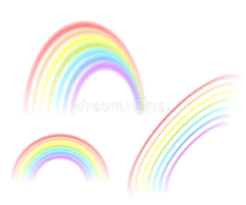 A Selection of Rainbow, Different Options on Isolated White Background ...