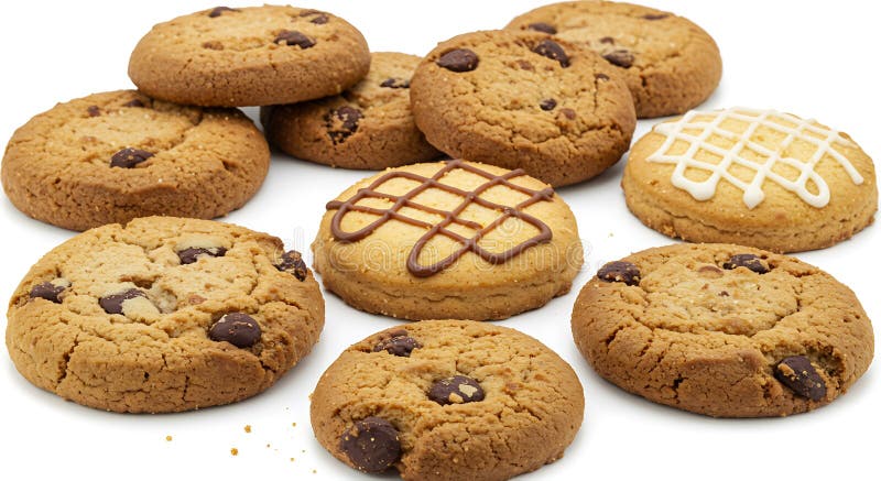 A Selection of Round Cookies with Golden-brown Hues, Featuring ...