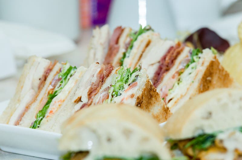Selection of sandwiches stock image. Image of presentation - 6686459