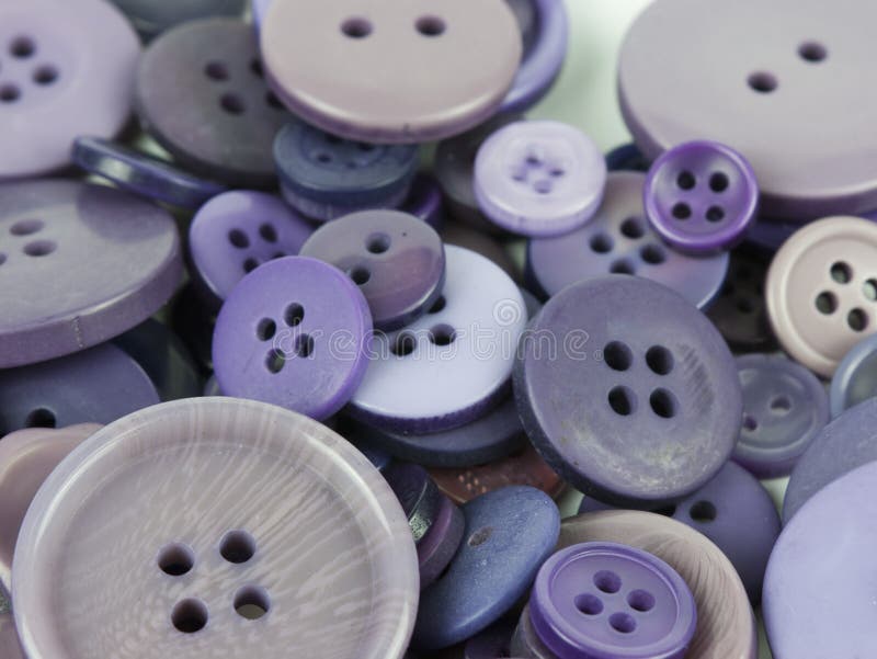 Selection Selection of Various Purple Buttons Stock Photo - Image of ...