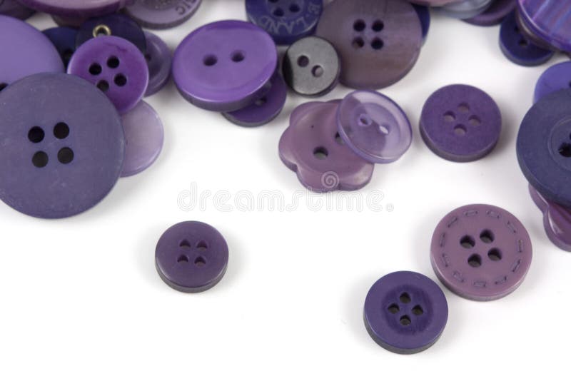 Selection Selection of Various Purple Buttons Stock Photo - Image of ...