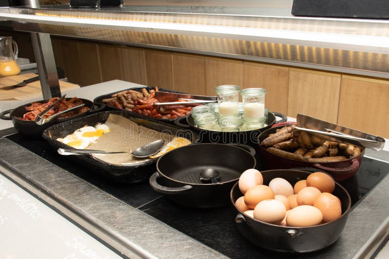Selection of Self Service Catering Continental Breakfast Buffet Display ...