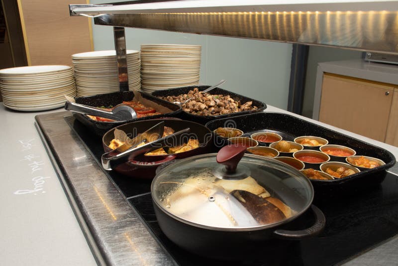 Selection of Self Service Catering Continental Breakfast Buffet Display ...