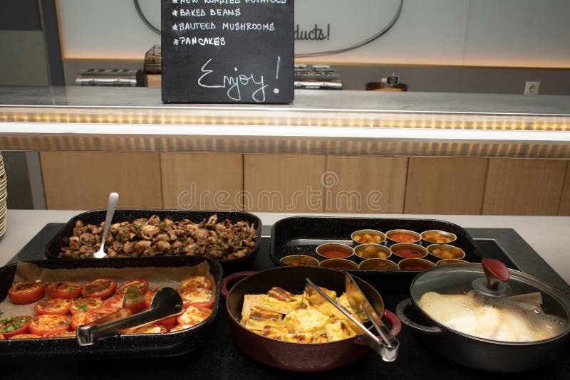 Selection of Self Service Catering Continental Breakfast Buffet Display ...