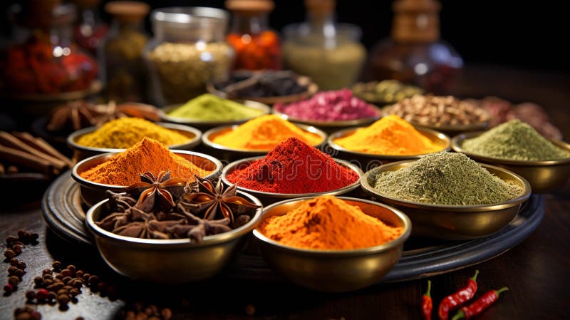 A Selection of Spices from the Spice Market, Spices Stock Photo - Image ...
