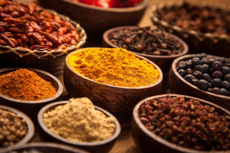 A selection of spices stock image. Image of aromatic - 35738615