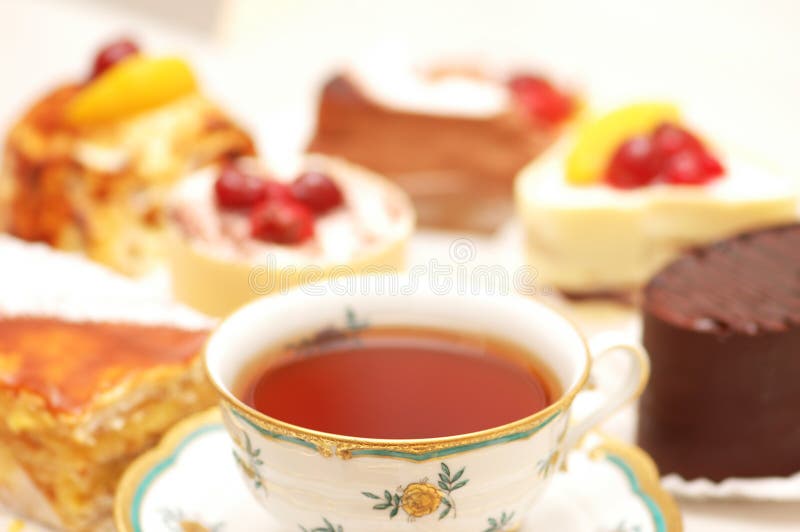 Selection of sweet cakes stock image. Image of cooking - 2416103
