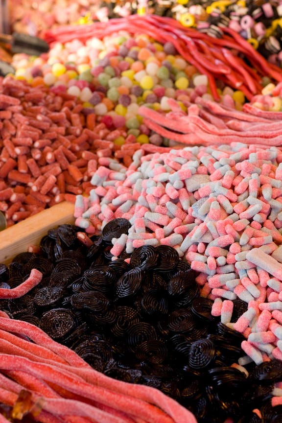 Selection of sweets stock image. Image of jelly, counter - 22517551