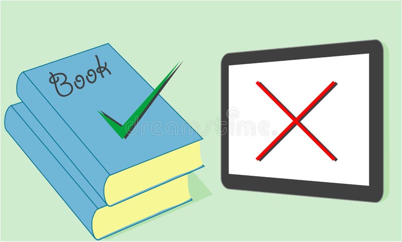 Selection of Tablet or Books Stock Illustration - Illustration of hand ...