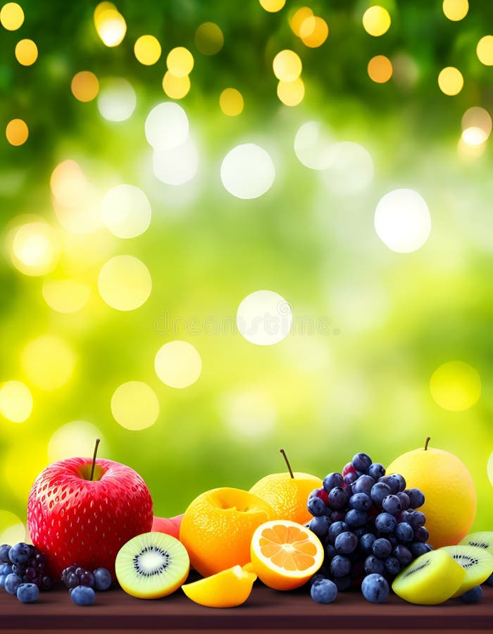 A Selection of the Tastiest Fruits , Generated by AI Stock Illustration ...