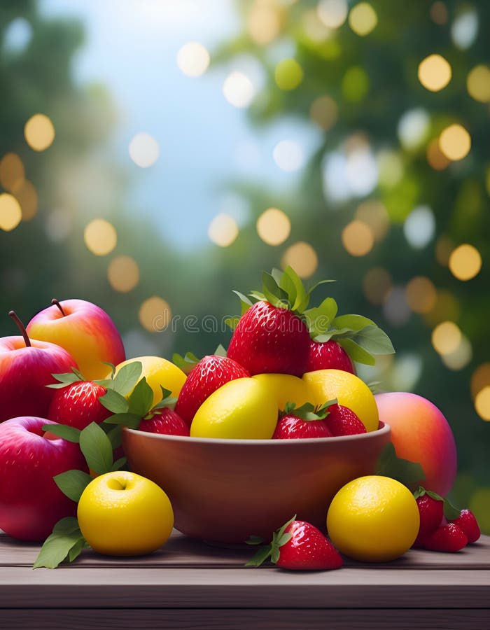 A Selection of the Tastiest Fruits Generated by AI Stock Illustration ...