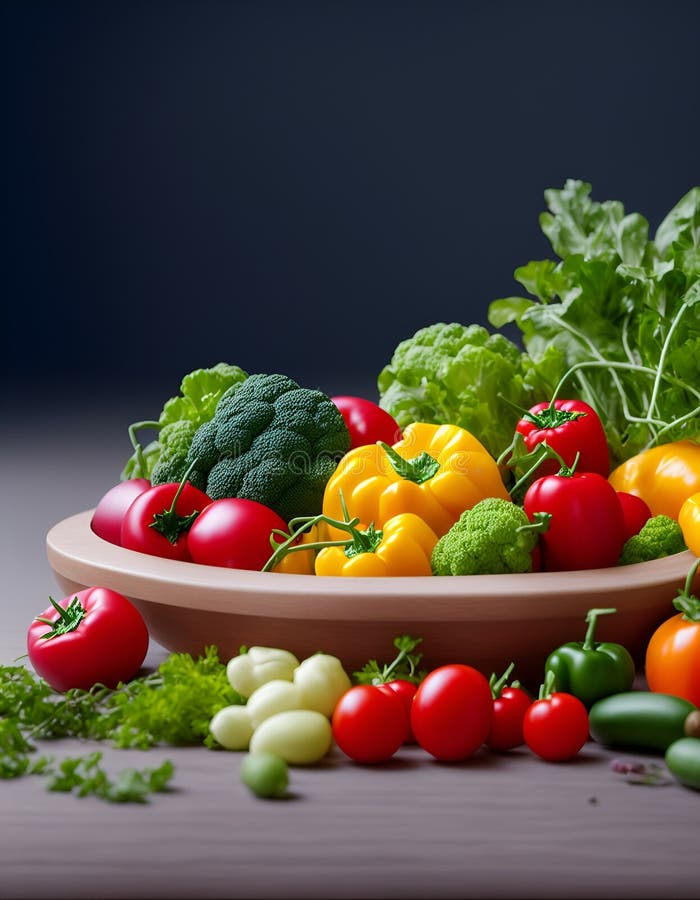 A Selection of the Tastiest Vegetables, AI Generated Stock Illustration ...