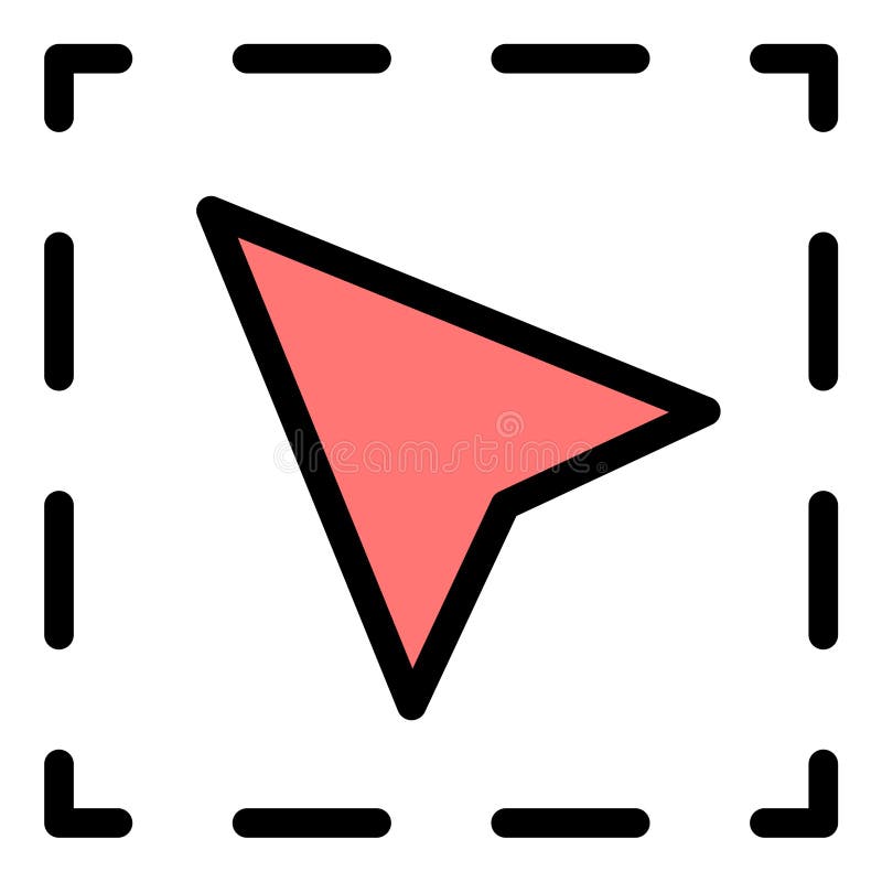 Selection Tool Icon: Precision Editing in Flat Line Color Style Stock ...