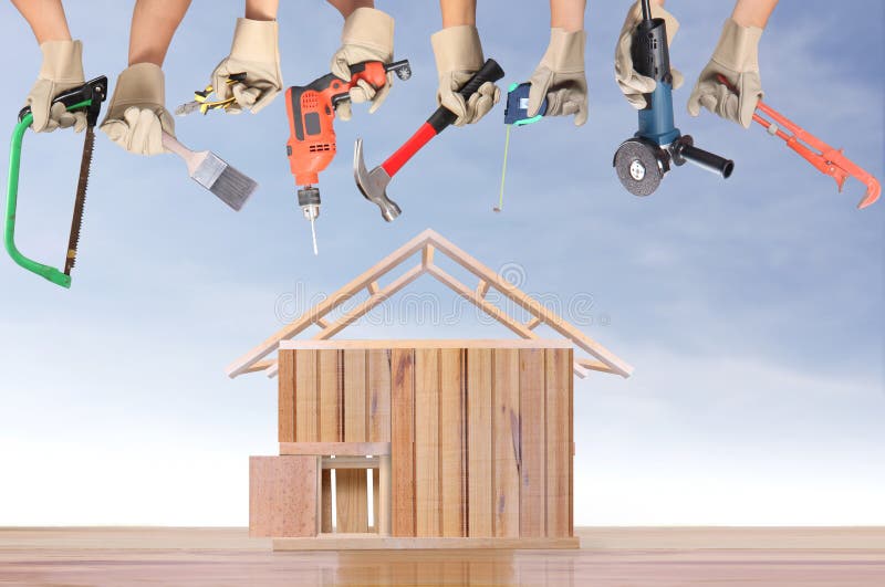 Selection of Tools in the Shape of a House Stock Photo - Image of ...