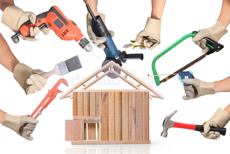 Selection of Tools in the Shape of a House Stock Photo - Image of ...