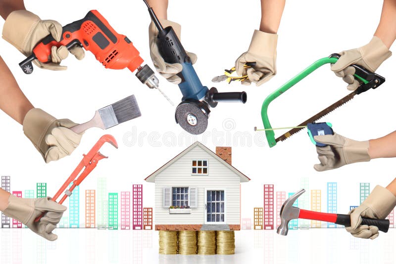 Tools in Shape of C for Contractor or Construction Stock Image - Image ...