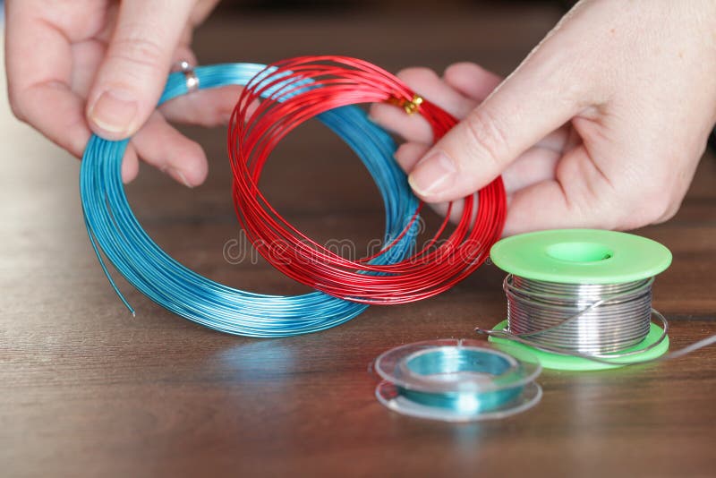 Selection of Wire for Needlework or Craft Stock Image - Image of ...
