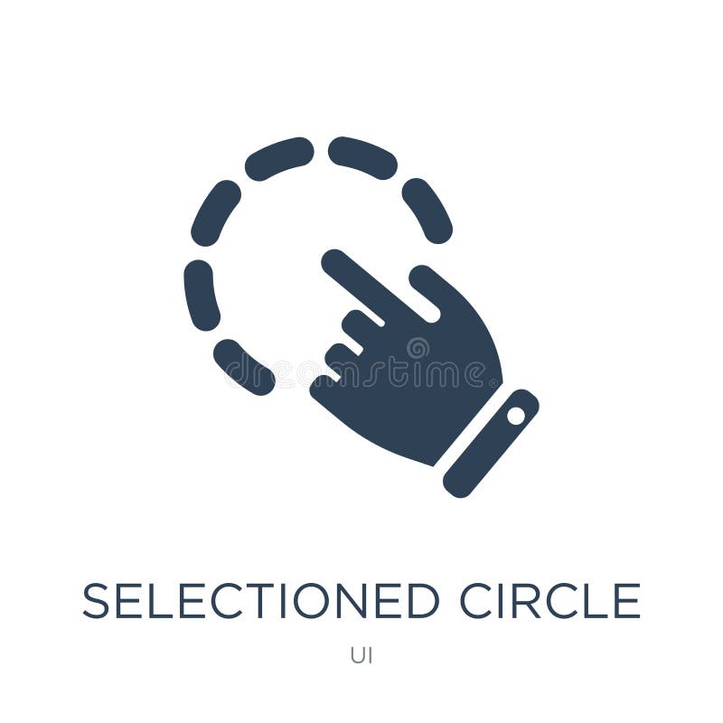 Selectioned Circle Icon in Trendy Design Style. Selectioned Circle Icon ...
