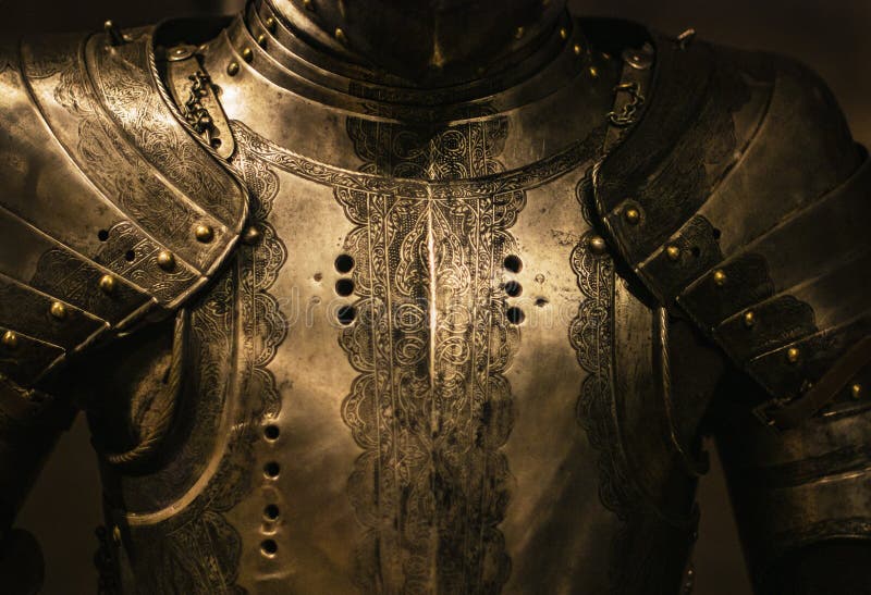Selective Closeup Shot of Stainless Steel Armor Stock Photo - Image of ...