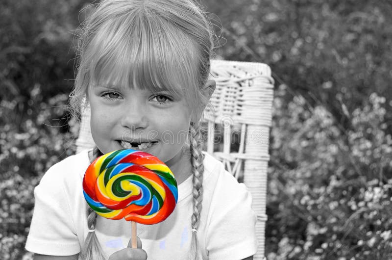 Selective Color Sucker stock photo. Image of indulgence - 23935066