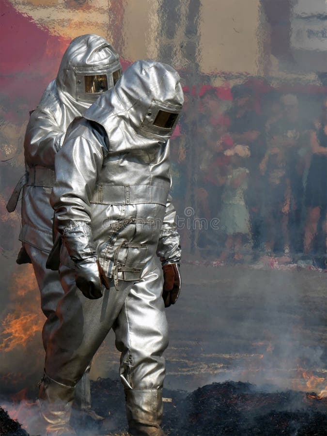 Firemen suits and helmets stock image. Image of firefighter - 23504007