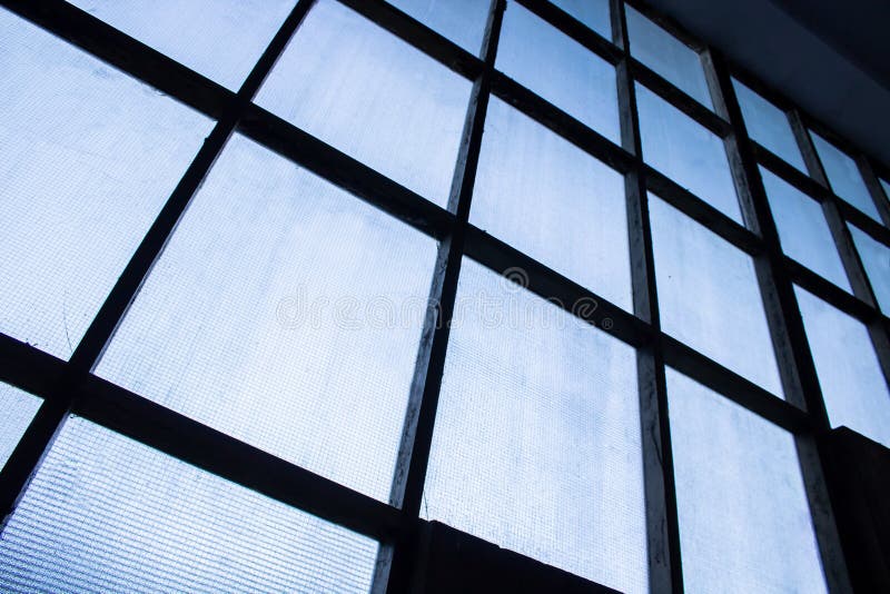 Selective Focus Abstract Low Angle View of Warehouse Windows Stock ...