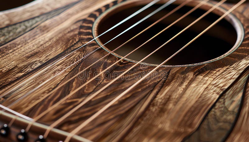 Selective Focus of Acoustic Six String Guitar Sound Hole and Phosphor ...