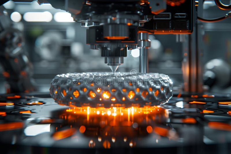 Process with 3D Printing Technology. Stock Illustration - Illustration ...