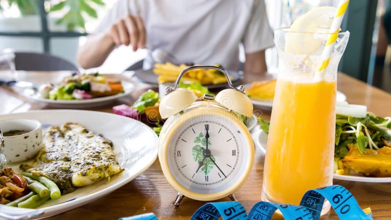 Selective Focus of Alarm Clock for Intermittent Fasting Concept, Clock ...