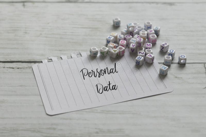Selective Focus of Alphabet Beads and Paper Written with Personal Data ...