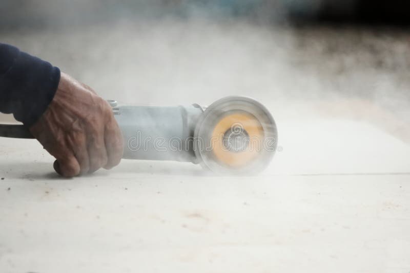 Selective Focus on Angle Grinder Cutting Concrete. Stock Image - Image ... Selective Focus on Angle Grinder Cutting Concrete. Stock Image - Image ...