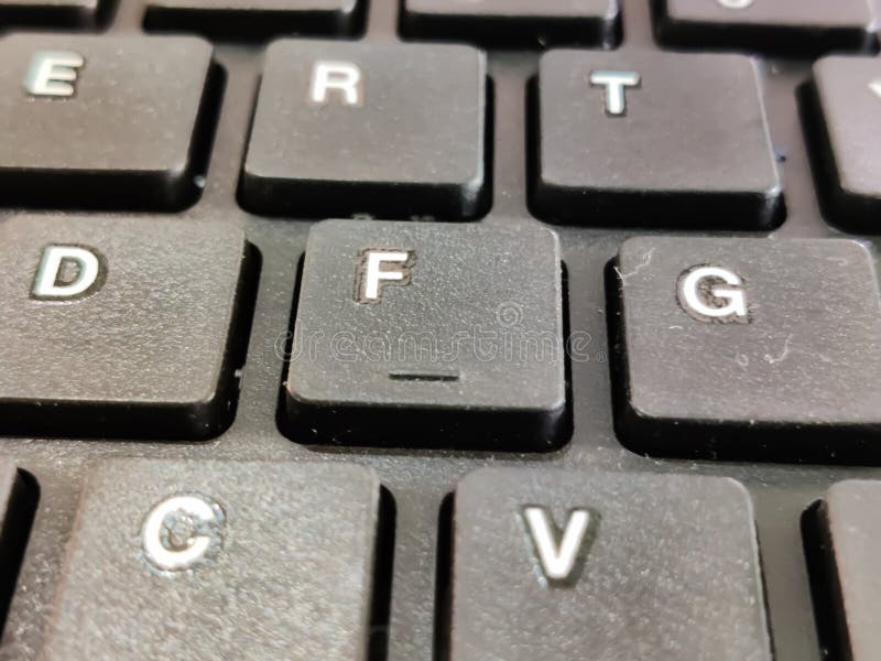 Computer Keyboard with Letters Closeup View Stock Image - Image of ...