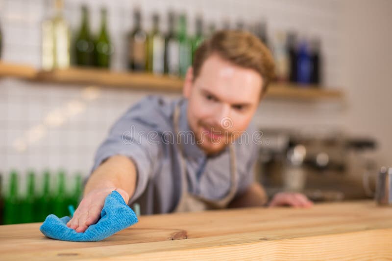 Selective Focus of a Blue Duster Stock Image - Image of gastronomy ...