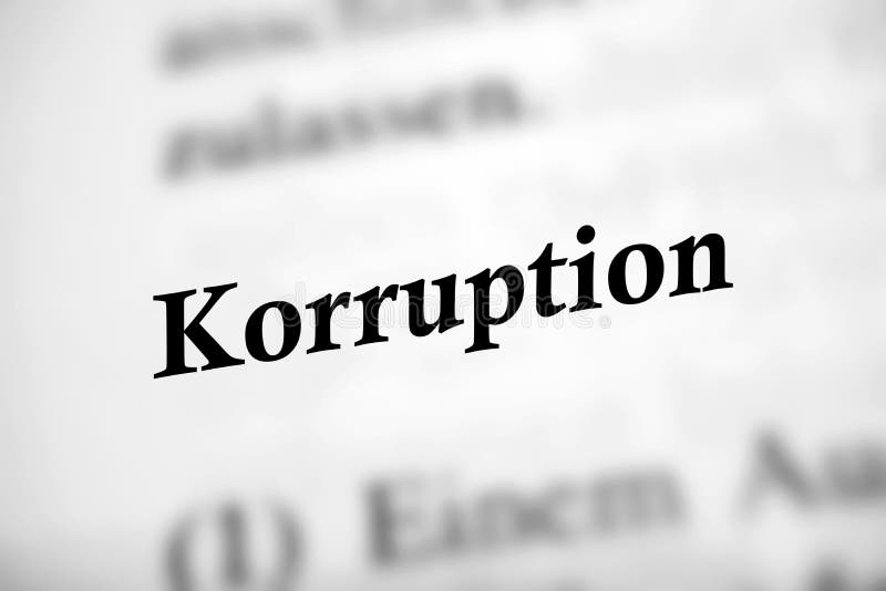 Selective Focus from the Book Page of the Word Korruption Translated As ...