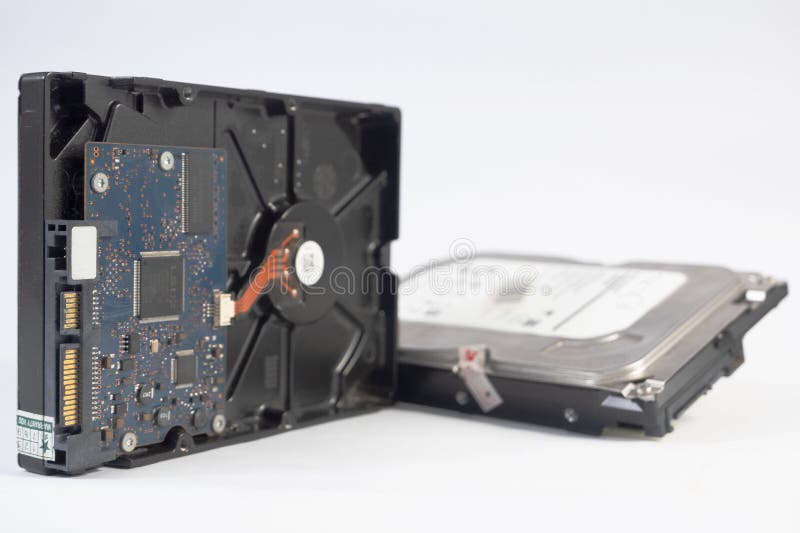 Selective Focus on the Brass Connector Pin of a 3.5 Inch Sata Type Hard ...