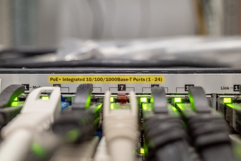 Cable, and Wires of Lan Connect Network System. Stock Photo - Image of ...