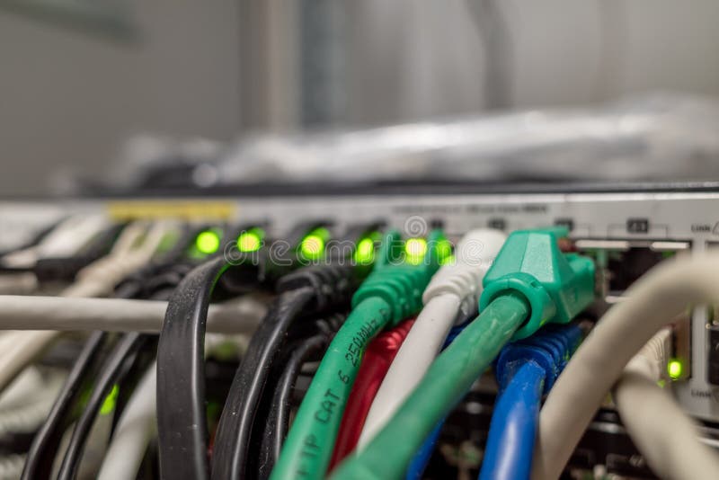 Cable, and Wires of Lan Connect Network System. Stock Photo - Image of ...