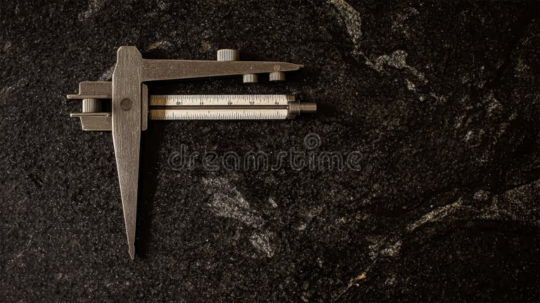 Selective Focus, Caliper and Goggles on a Granite Stone. Work Tools ...