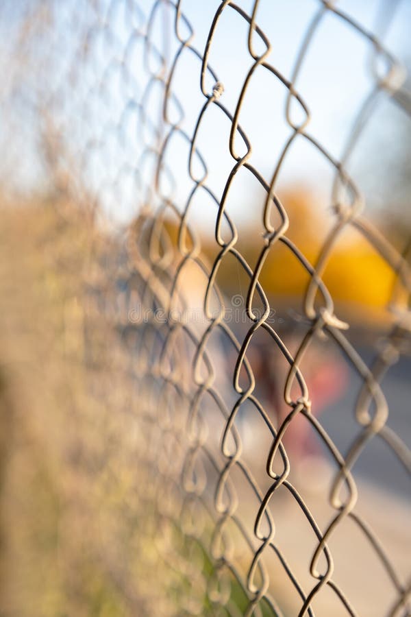 Chain-link Fencing, Formed by the Interlocking Wires Stock Photo ...