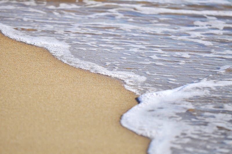Selective Focus of Close Up Waves at the Beach Stock Image - Image of ...