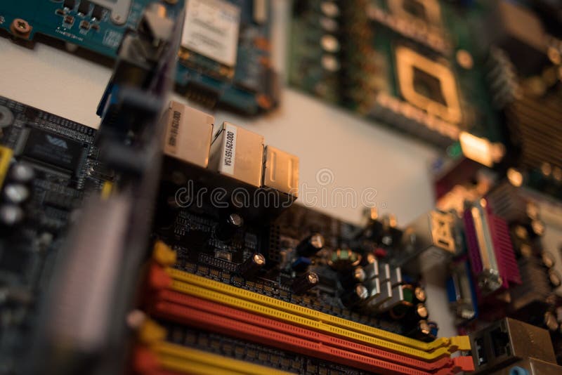 Selective Focus on a Collection of Circuitry Stock Photo - Image of ...