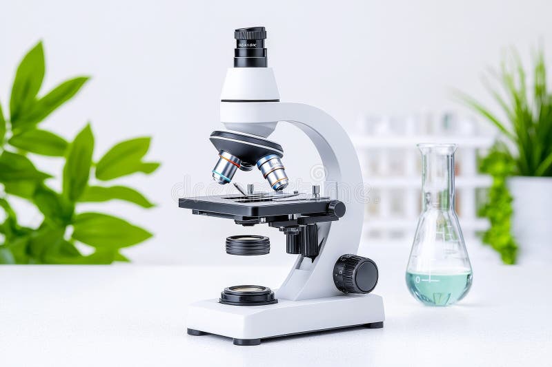 A Selective Focus on a Contemporary Professional Microscope, Set Up and ...