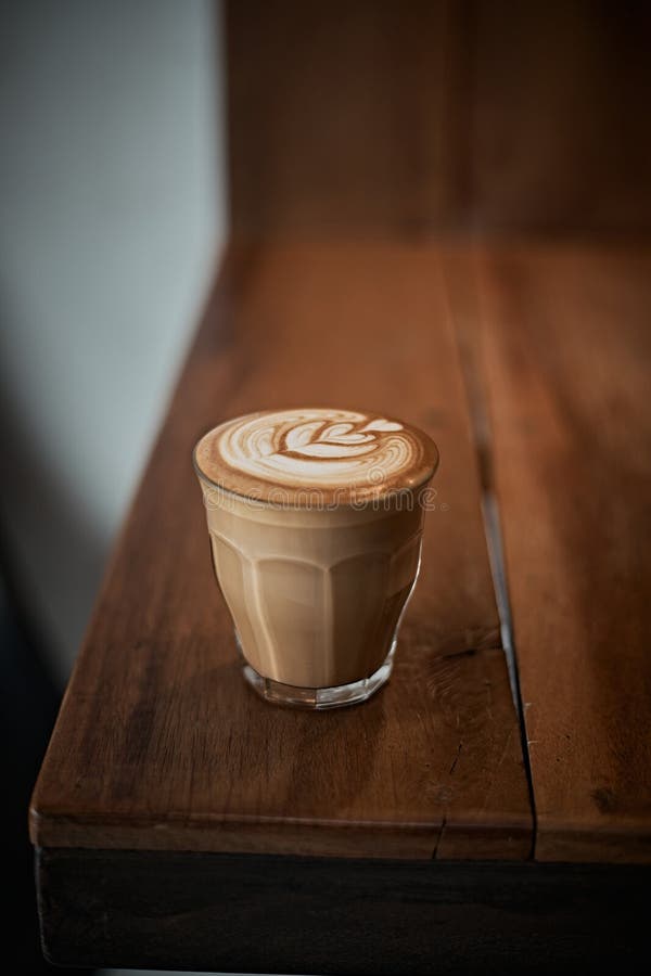 Selective Focus Cup of Hot Latte Art Coffee Stock Image - Image of ...