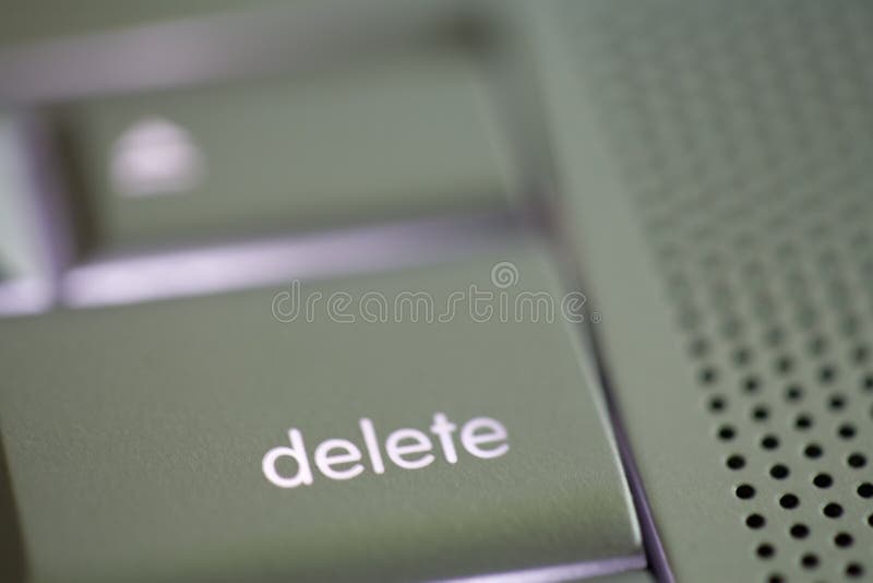 Selective Focus Delete Key on Keyboard, Close-up, Backlit, Full Frame ...