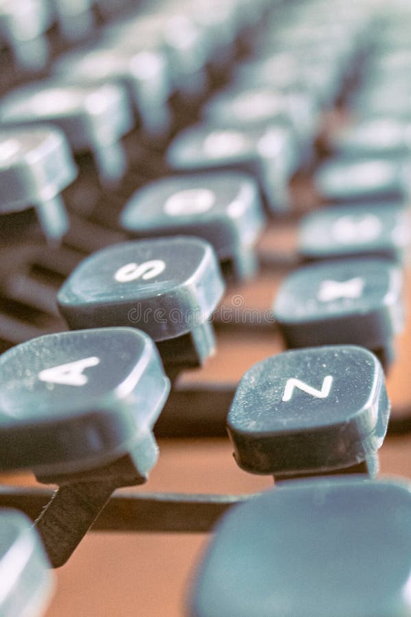 Selective Focus Detail View of an Old Typewriter Keyboard Stock Image ...