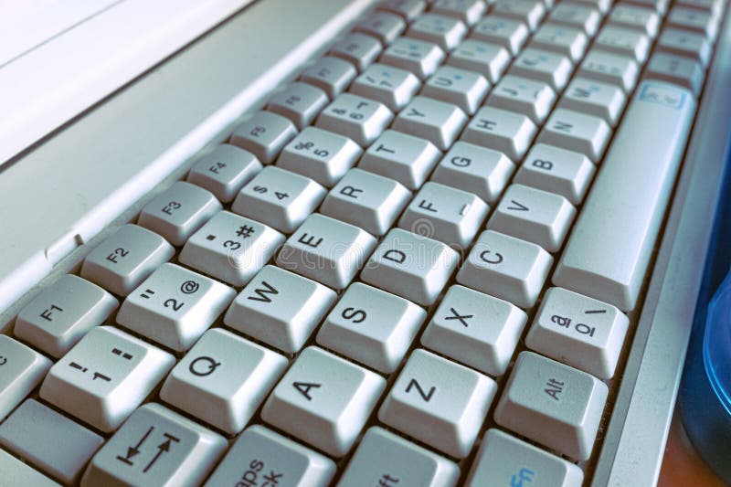 Selective Focus Detail View of an Antique Computer Keyboard Stock Image ...