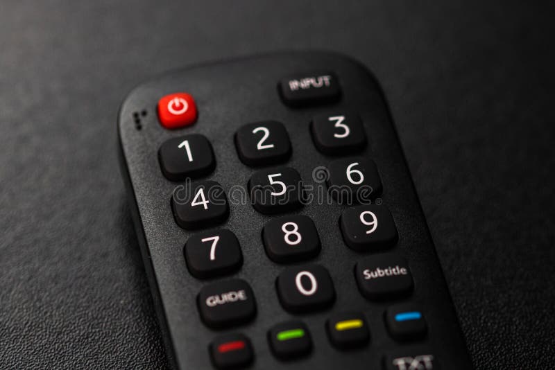 Selective Focus, Details of TV Remote Control Buttons. Bucharest ...