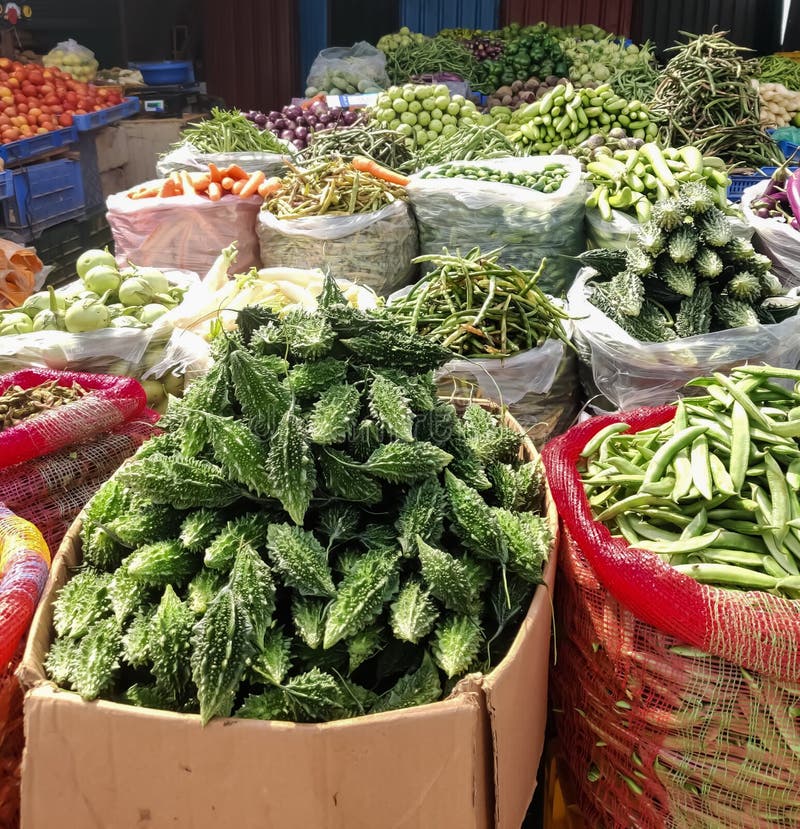 Selective Focus of Different Varieties of Vegetables in a Local Indian ...