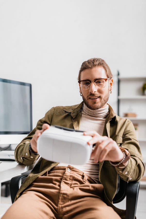 Focus of Digital Designer Looking at Stock Photo - Image of visualizer ...